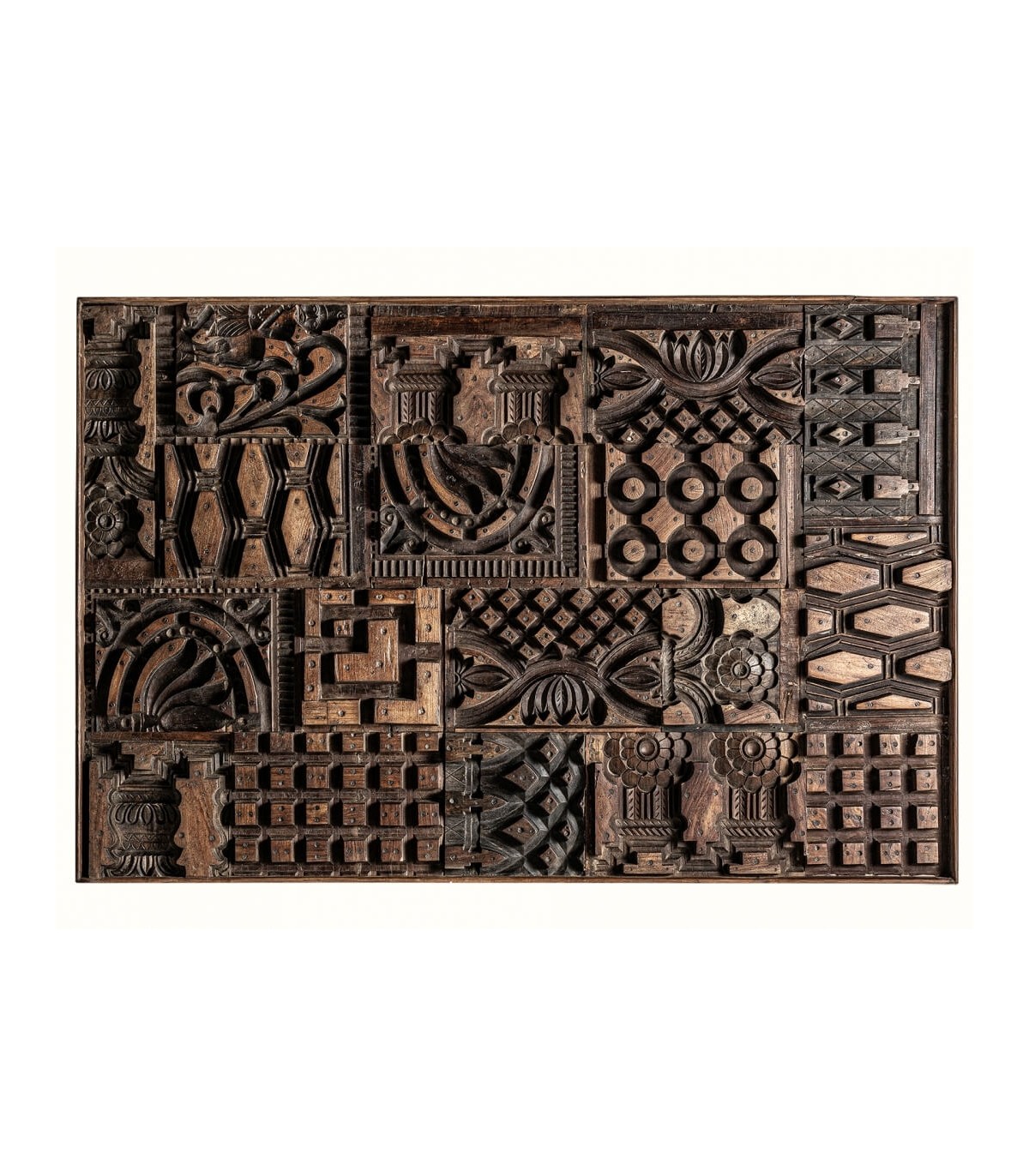 PANEL DECORATIVO 182 X 122 KISSEY ARTESANAL MADERA MANGO